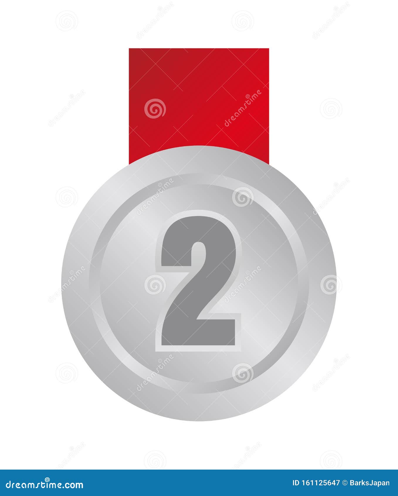Ranking Medal Icon Illustration / 2nd Place Stock Vector - Illustration ...