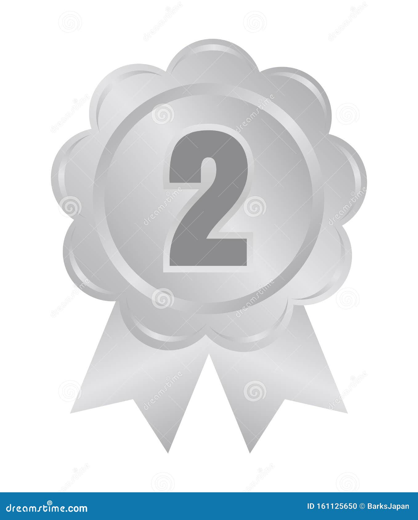 Ranking Medal Icon Illustration / 2nd Place Stock Vector - Illustration ...