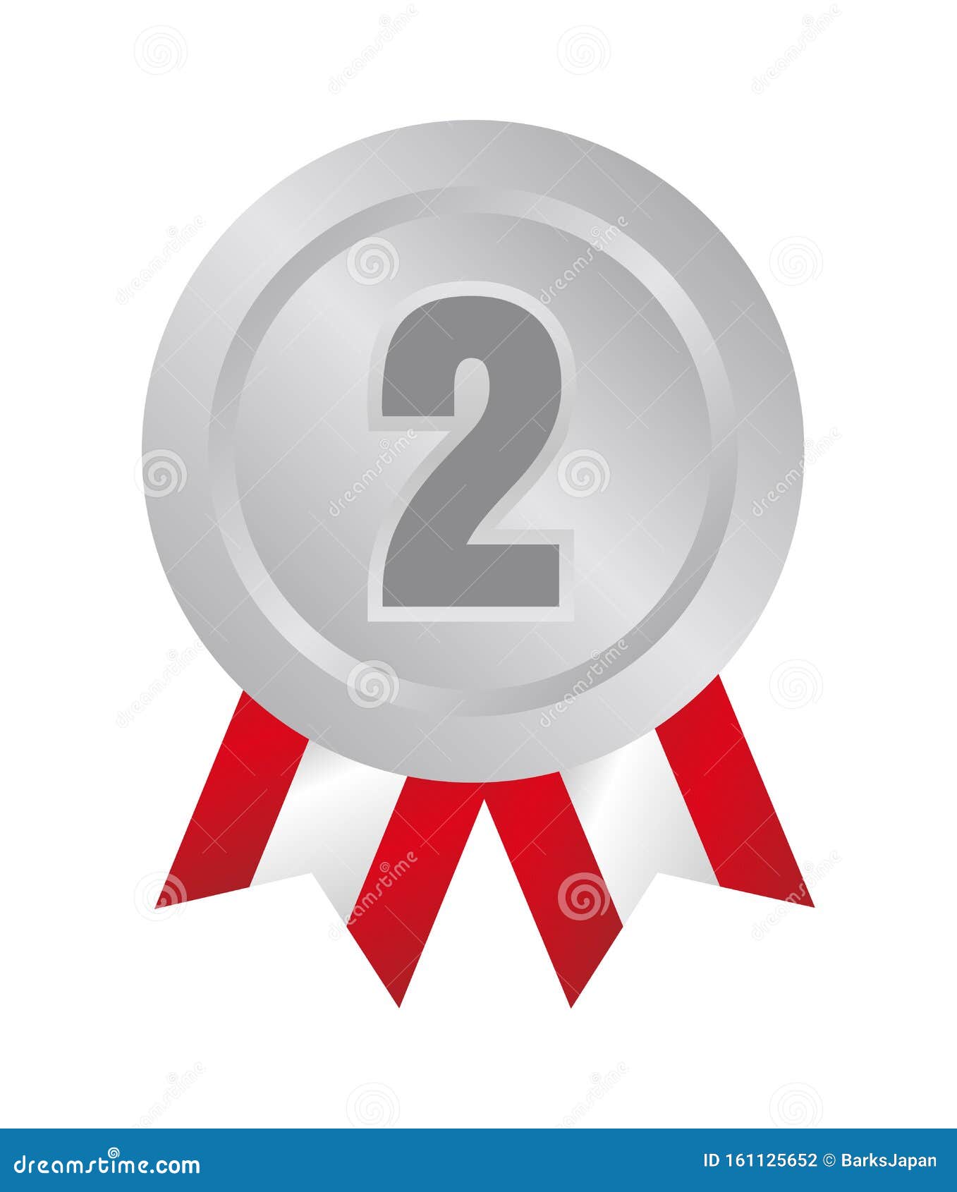 Ranking Medal Icon Illustration / 2nd Place Stock Vector - Illustration ...