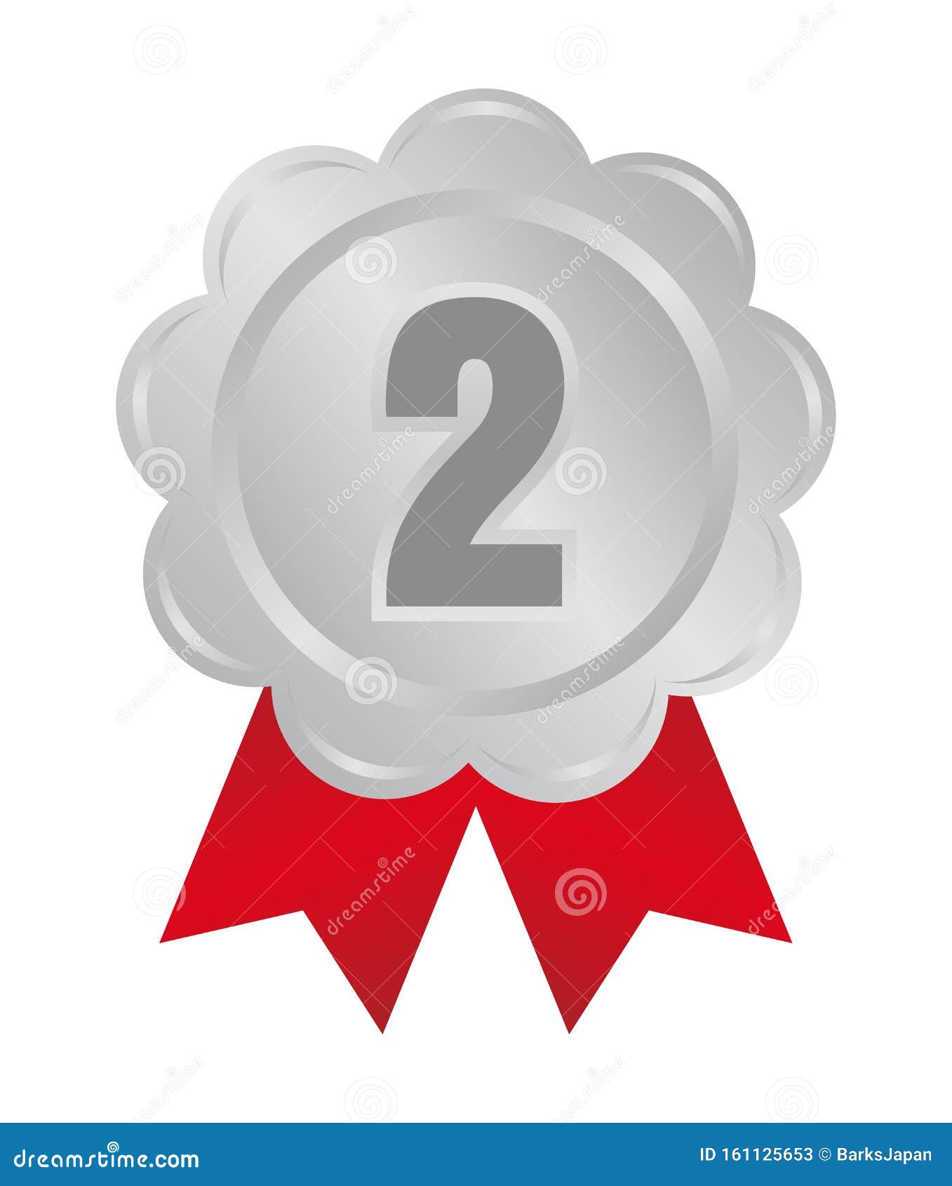 Ranking Medal Icon Illustration / 2nd Place Stock Vector - Illustration ...