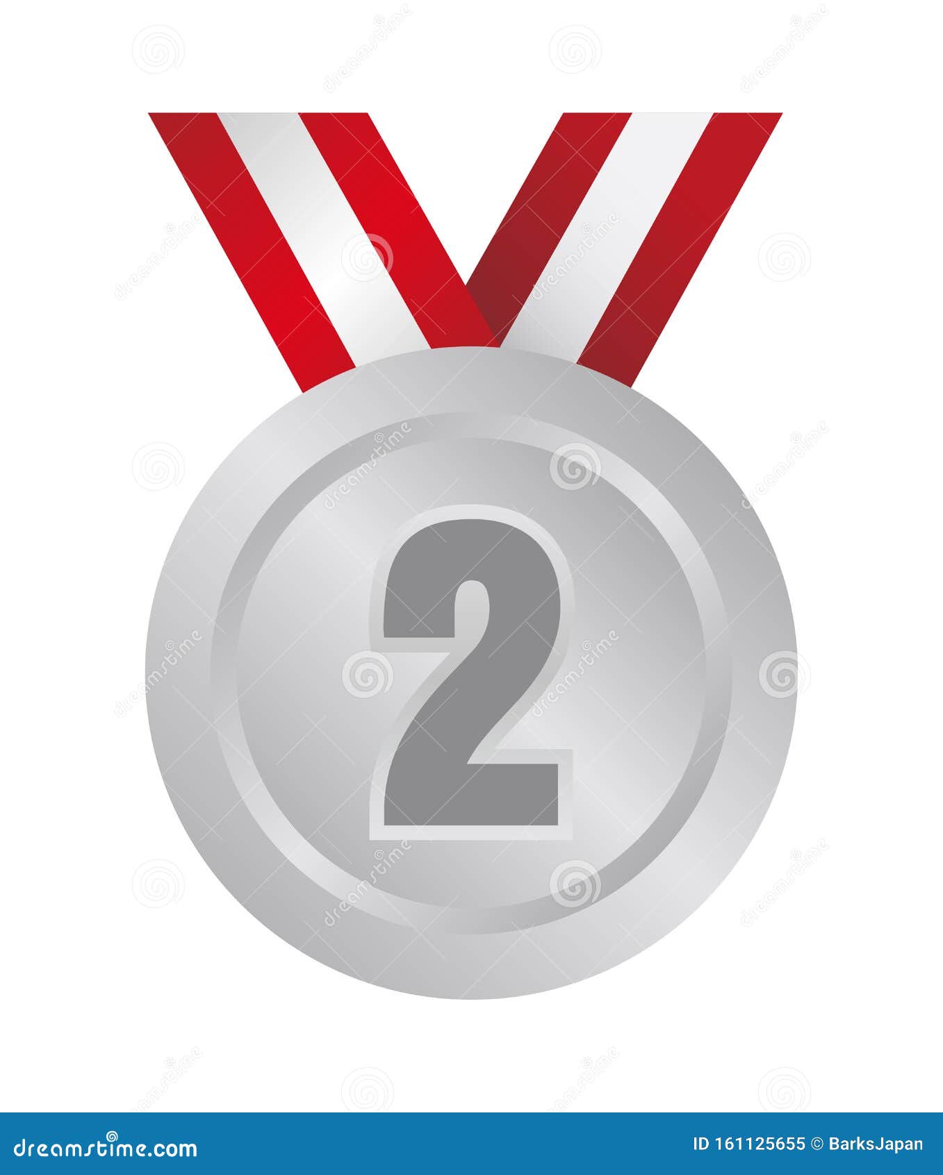 Ranking Medal Icon Illustration / 2nd Place Stock Vector - Illustration ...