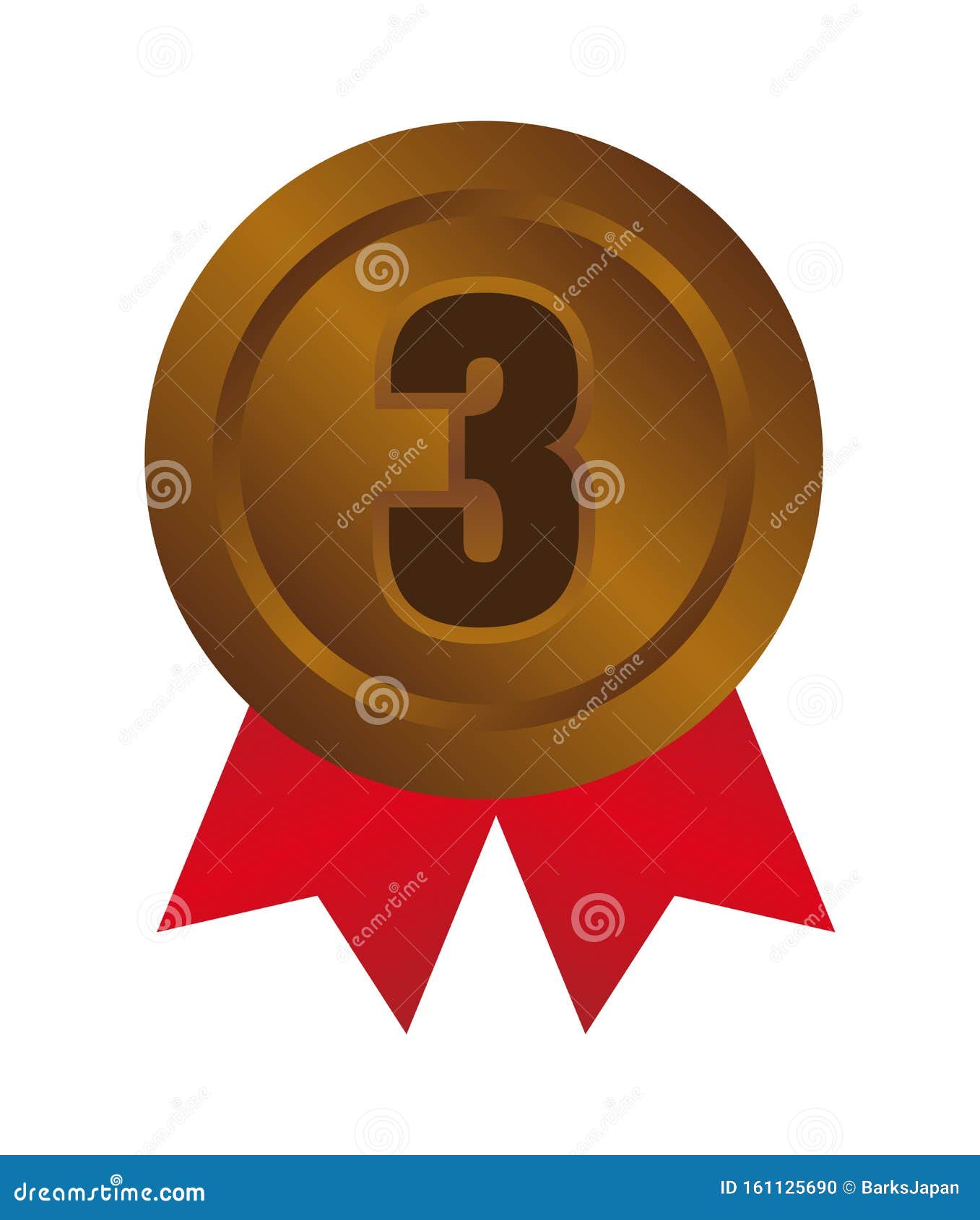 Ranking Medal Icon Illustration / 3rd Place Stock Vector - Illustration ...