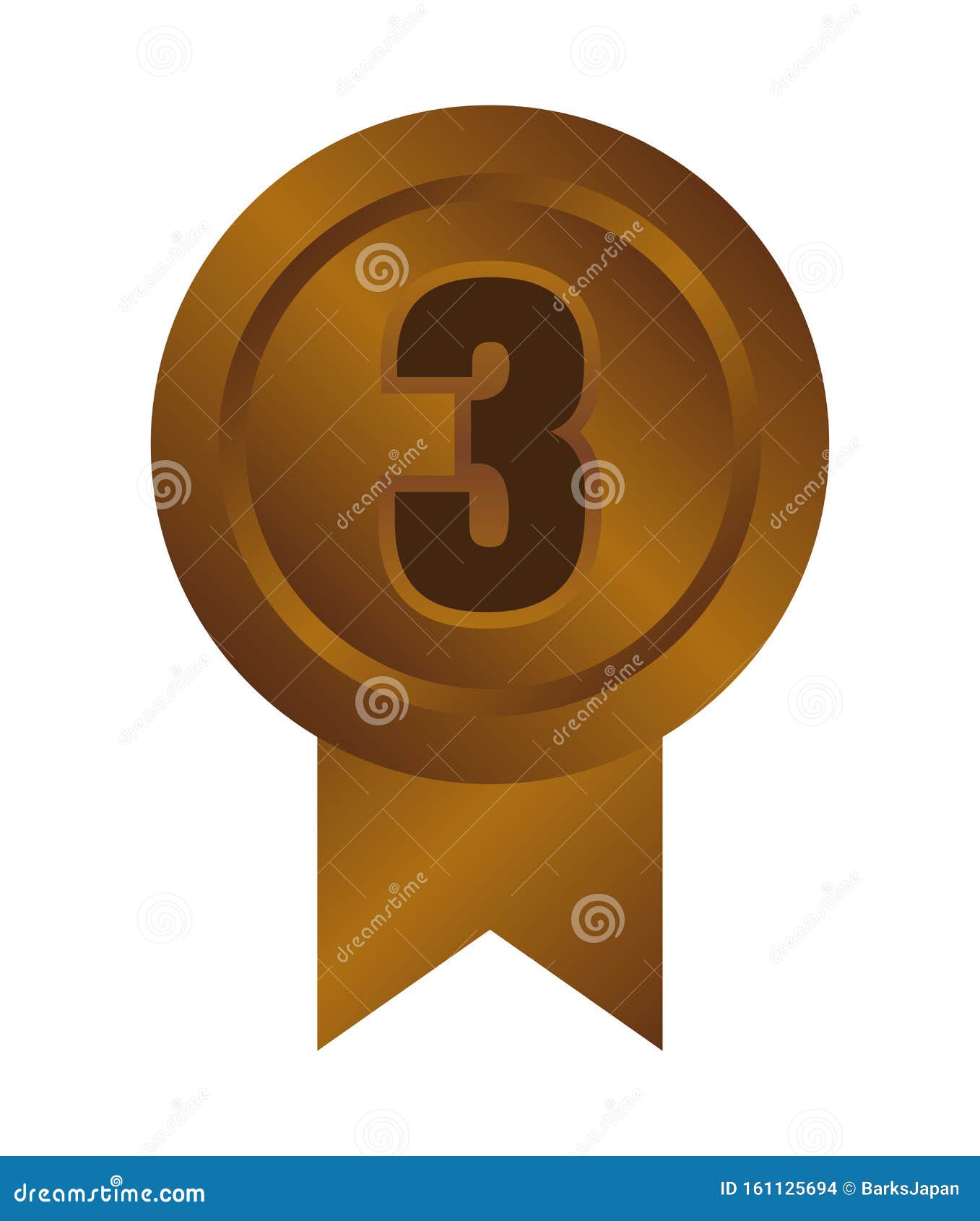 Ranking Medal Icon Illustration / 3rd Place Stock Vector - Illustration ...