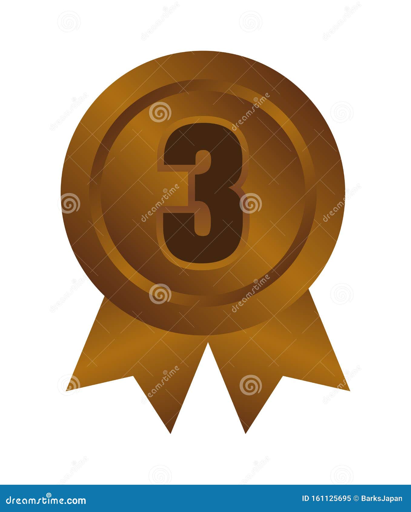 Ranking Medal Icon Illustration / 3rd Place Stock Vector - Illustration ...