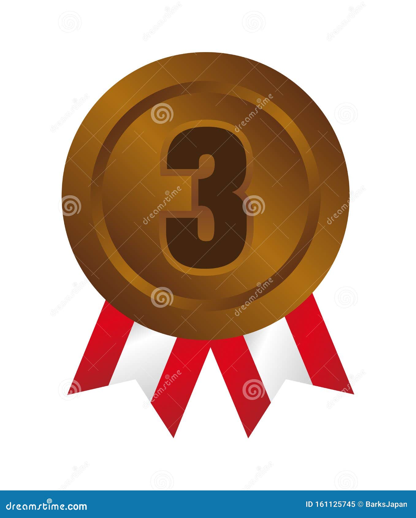 Ranking Medal Icon Illustration / 3rd Place Stock Vector - Illustration ...