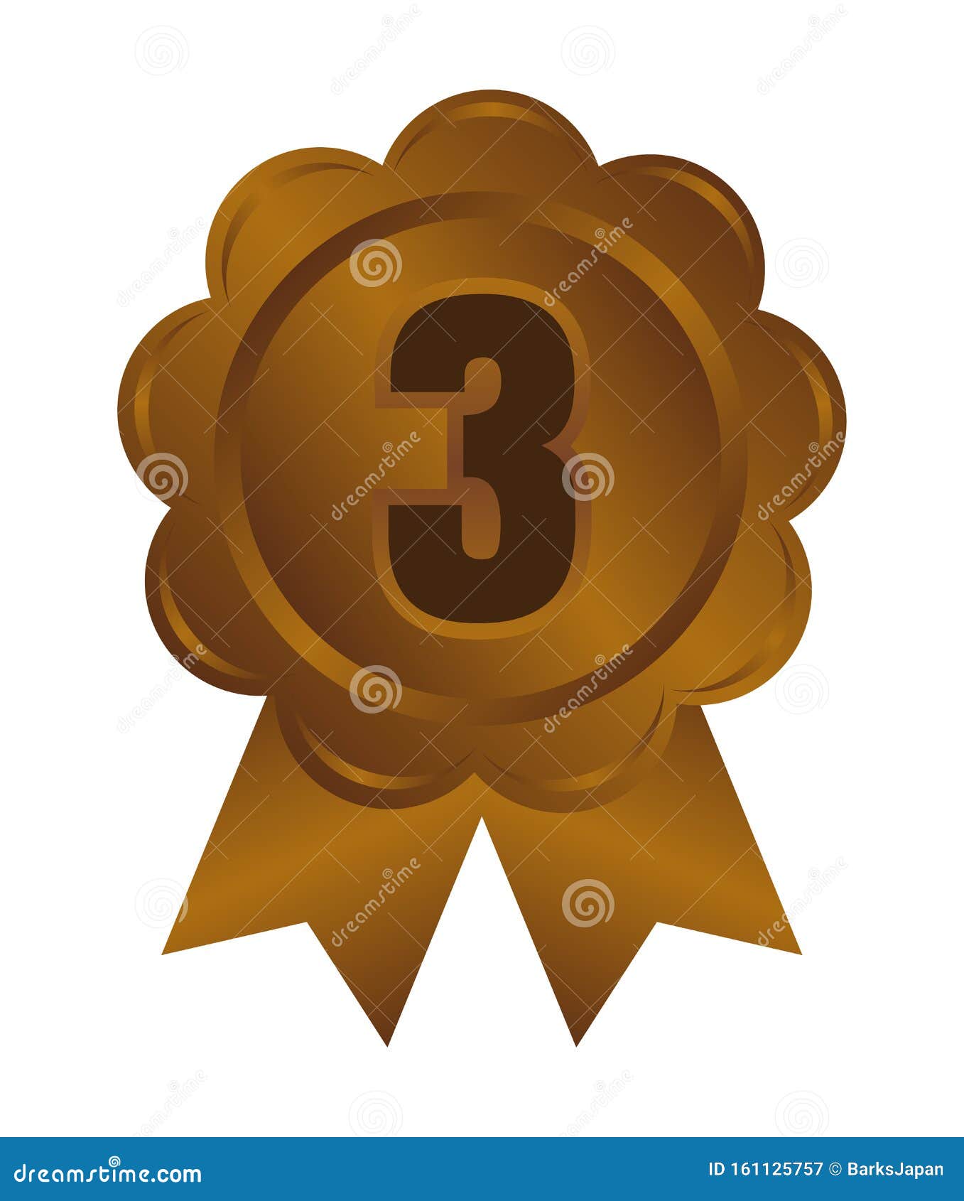 Ranking Medal Icon Illustration / 3rd Place Stock Vector - Illustration ...