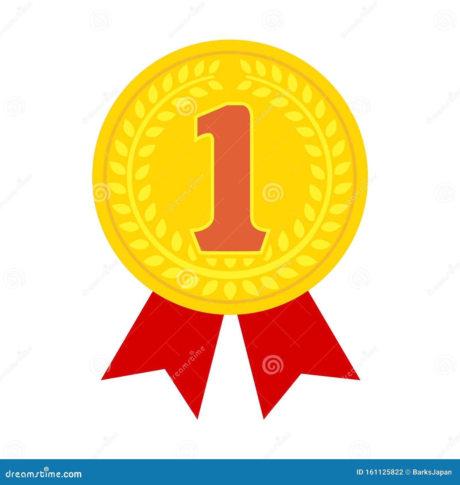 Ranking Medal Icon Flat Illustration / 1st Place Stock Vector ...