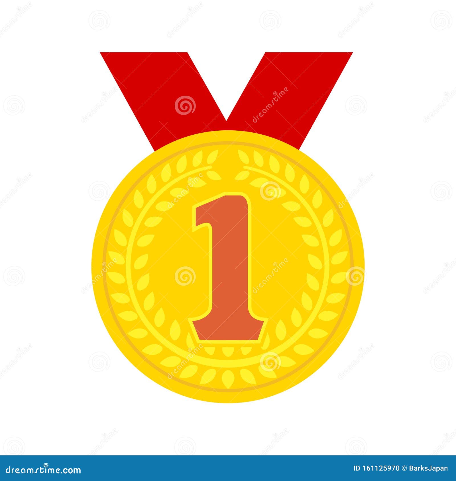 Ranking Medal Icon Flat Illustration / 1st Place Stock Vector ...