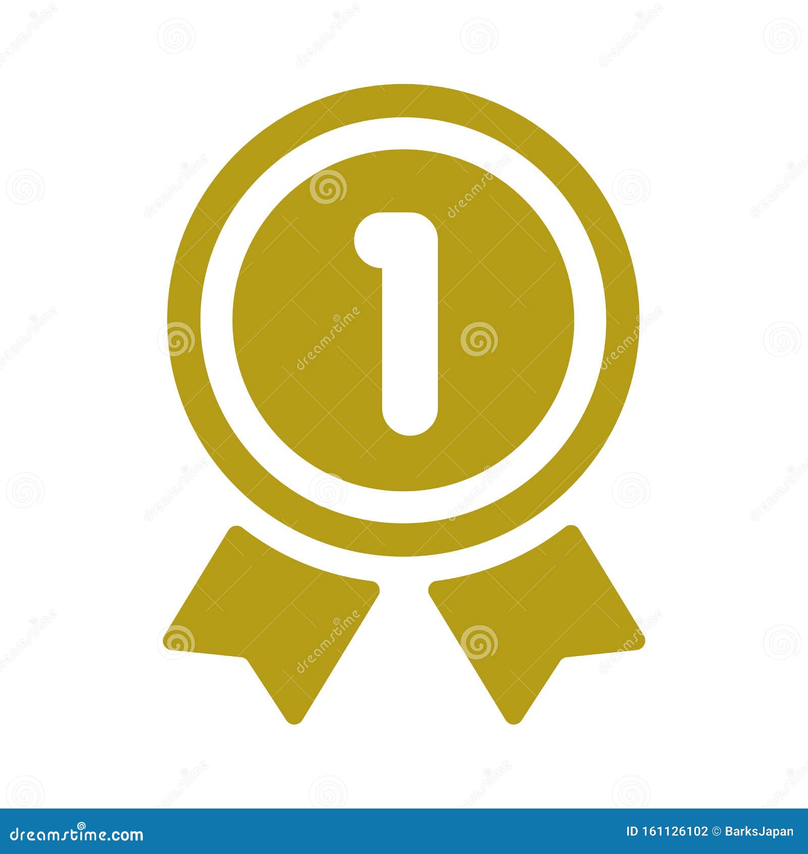Ranking Medal Icon Flat Illustration / 1st Place Stock Vector ...