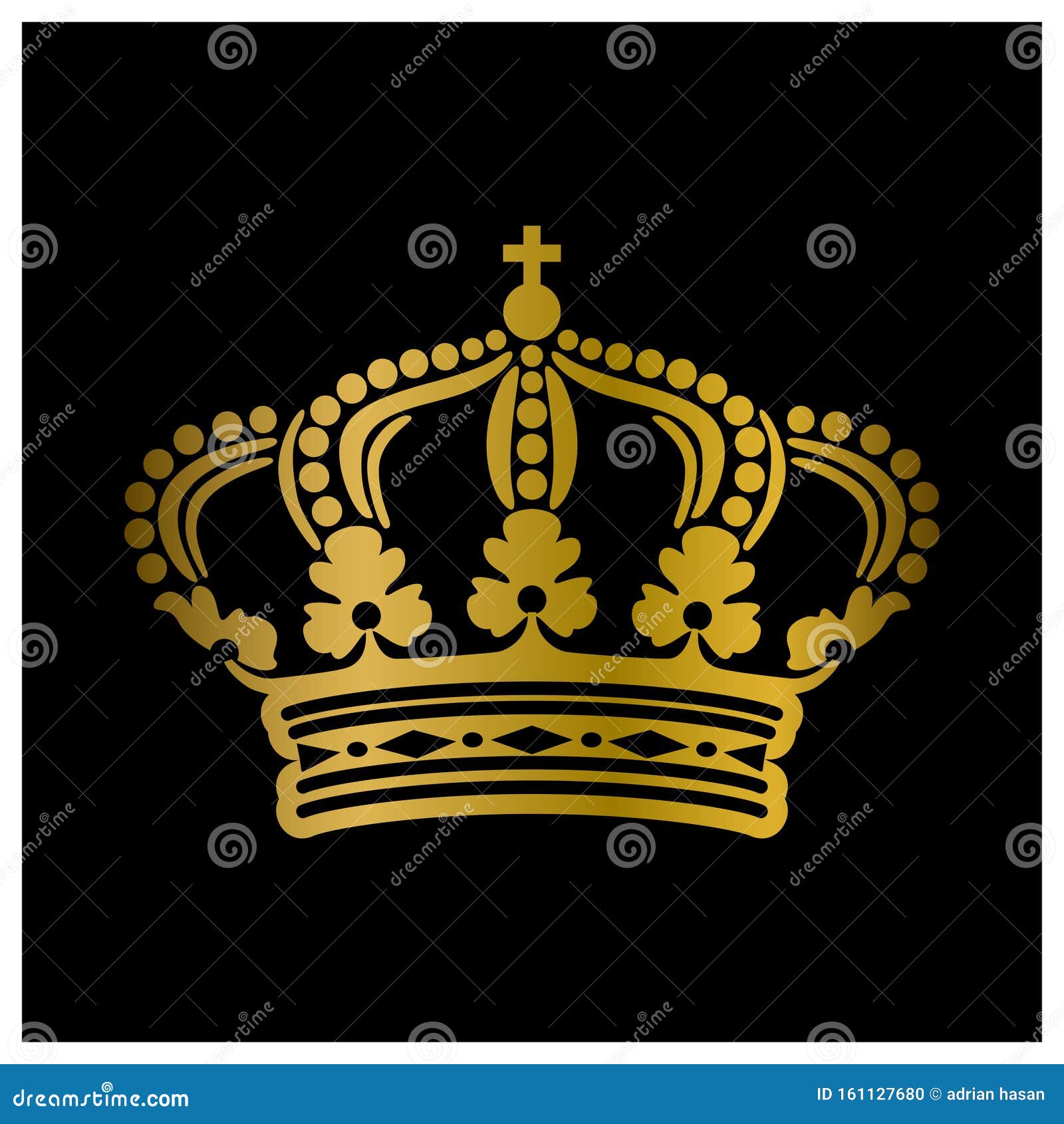 Gold Vector Ilustration Vintage Heraldic Element Stock Vector ...