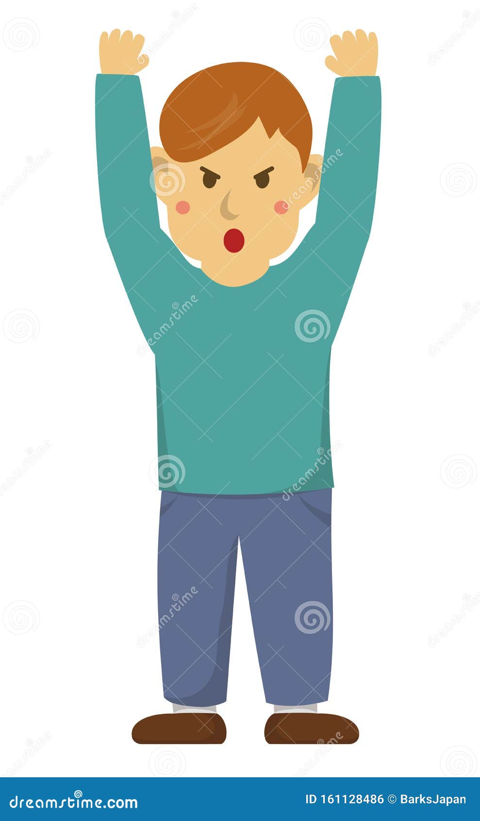 Men`s Action Gesture Pattern Illustration / Discouragement Cartoon ...