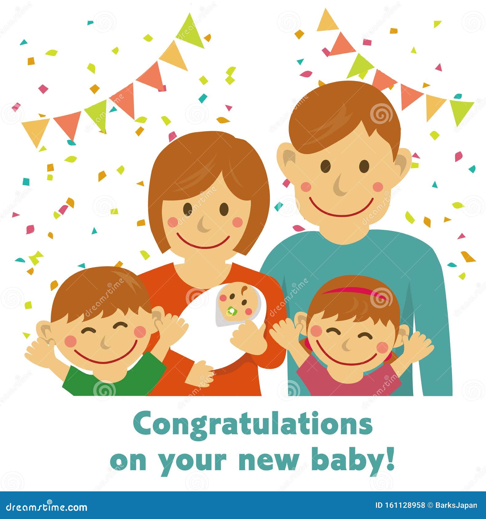 Congratulations on Your New Baby! / Vector Illustration Stock Vector ...