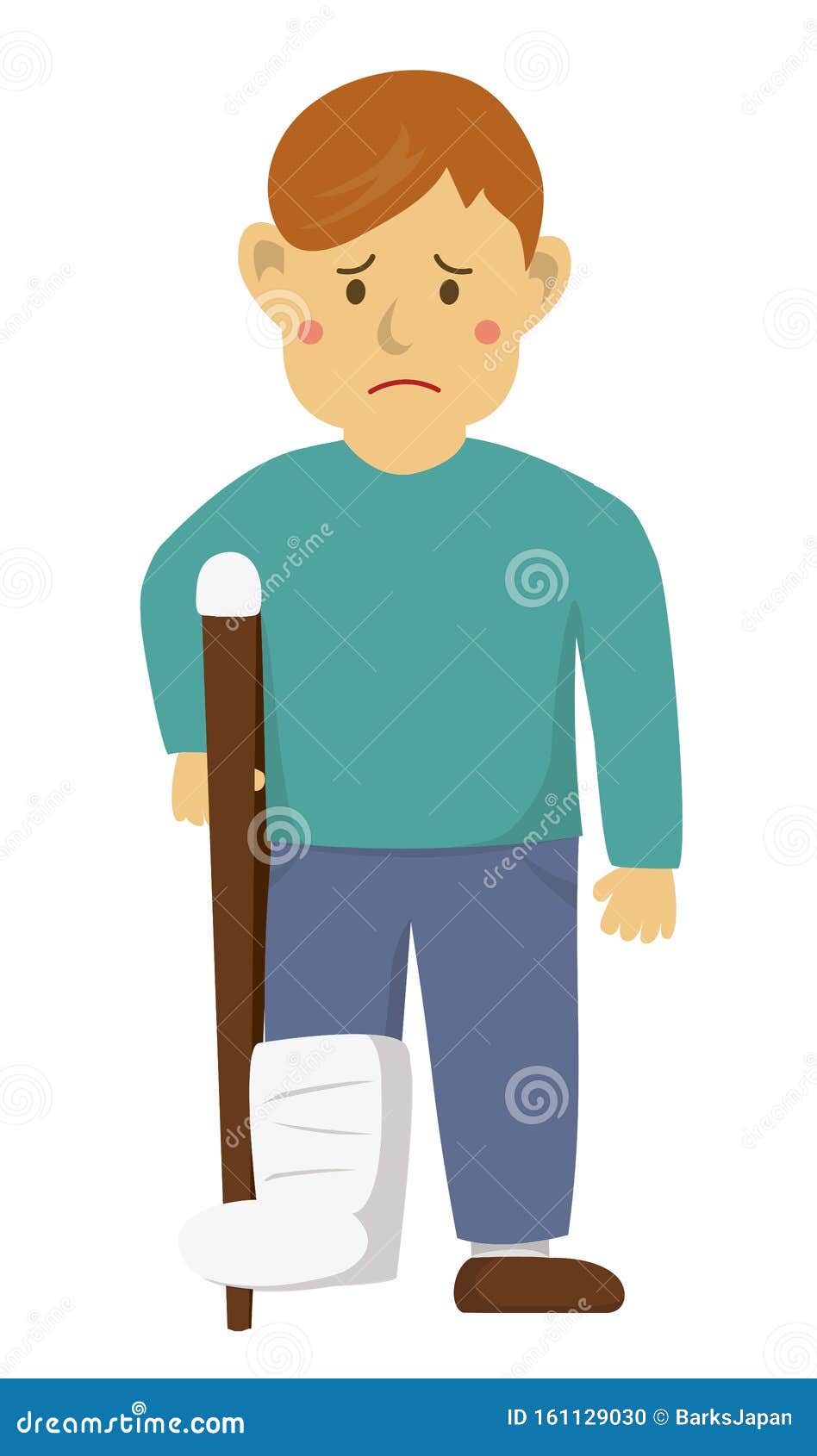 Fractured Man Vector Illustration / Leg Stock Vector - Illustration of ...