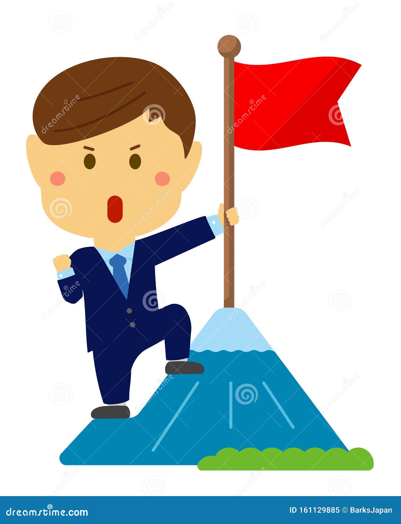 Cartoon Illustration of a Businessman /asian, Japanese, Korean Stock ...