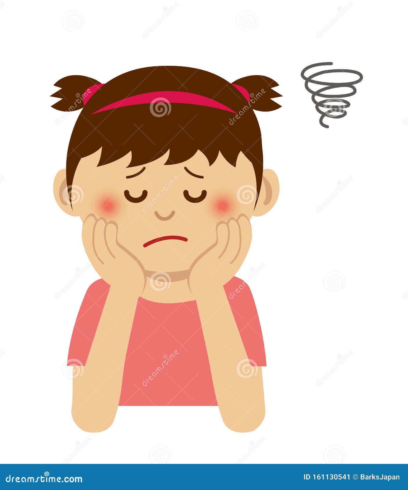 Thinking / Troubled / Suffering Girl Illustration Stock Vector ...