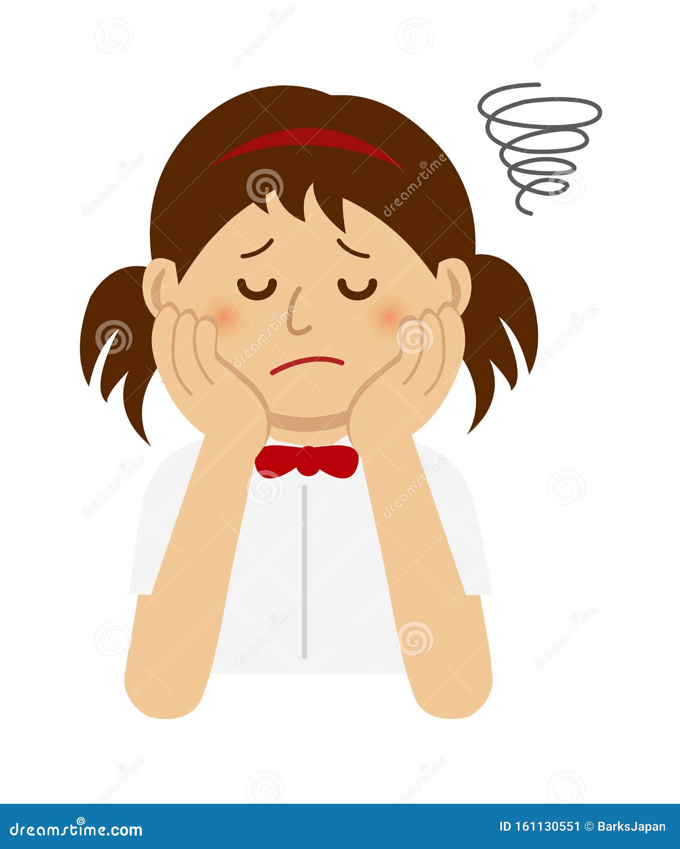 Thinking / Troubled / Suffering Girl Illustration | CartoonDealer.com ...