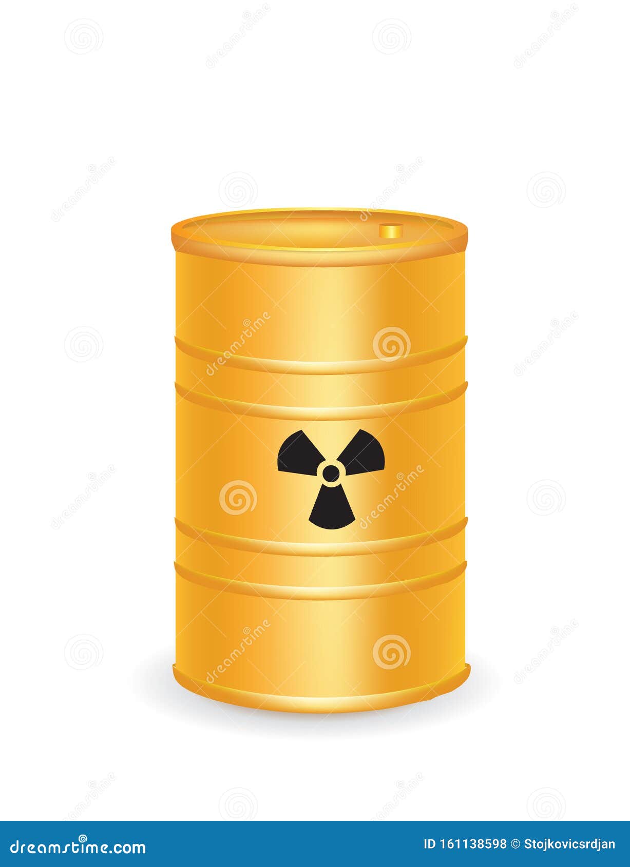 Yellow Waste Barrels On A Black Background. Biological Waste. The ...