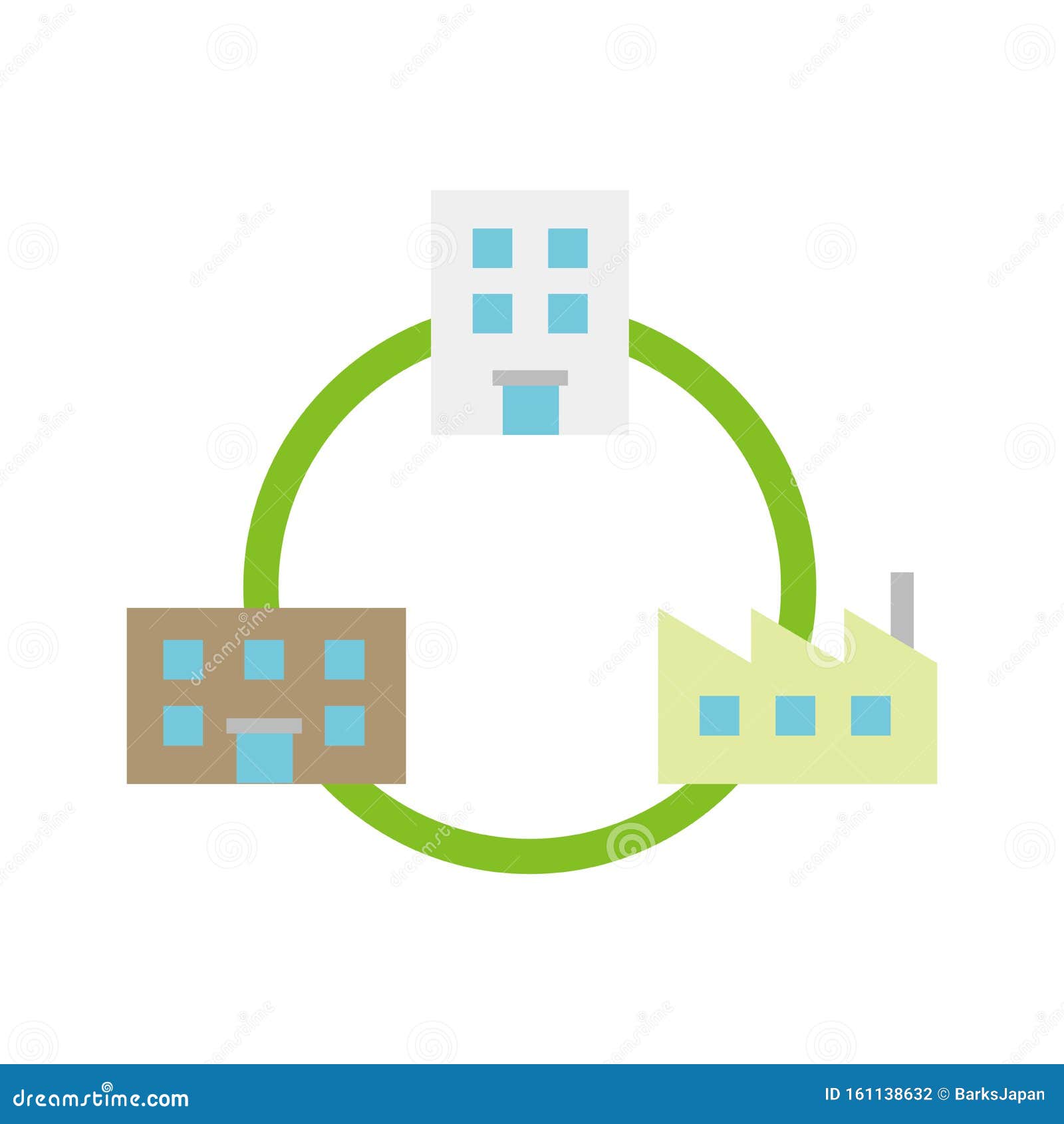 Compny and Factory Network Icon Stock Vector - Illustration of local ...