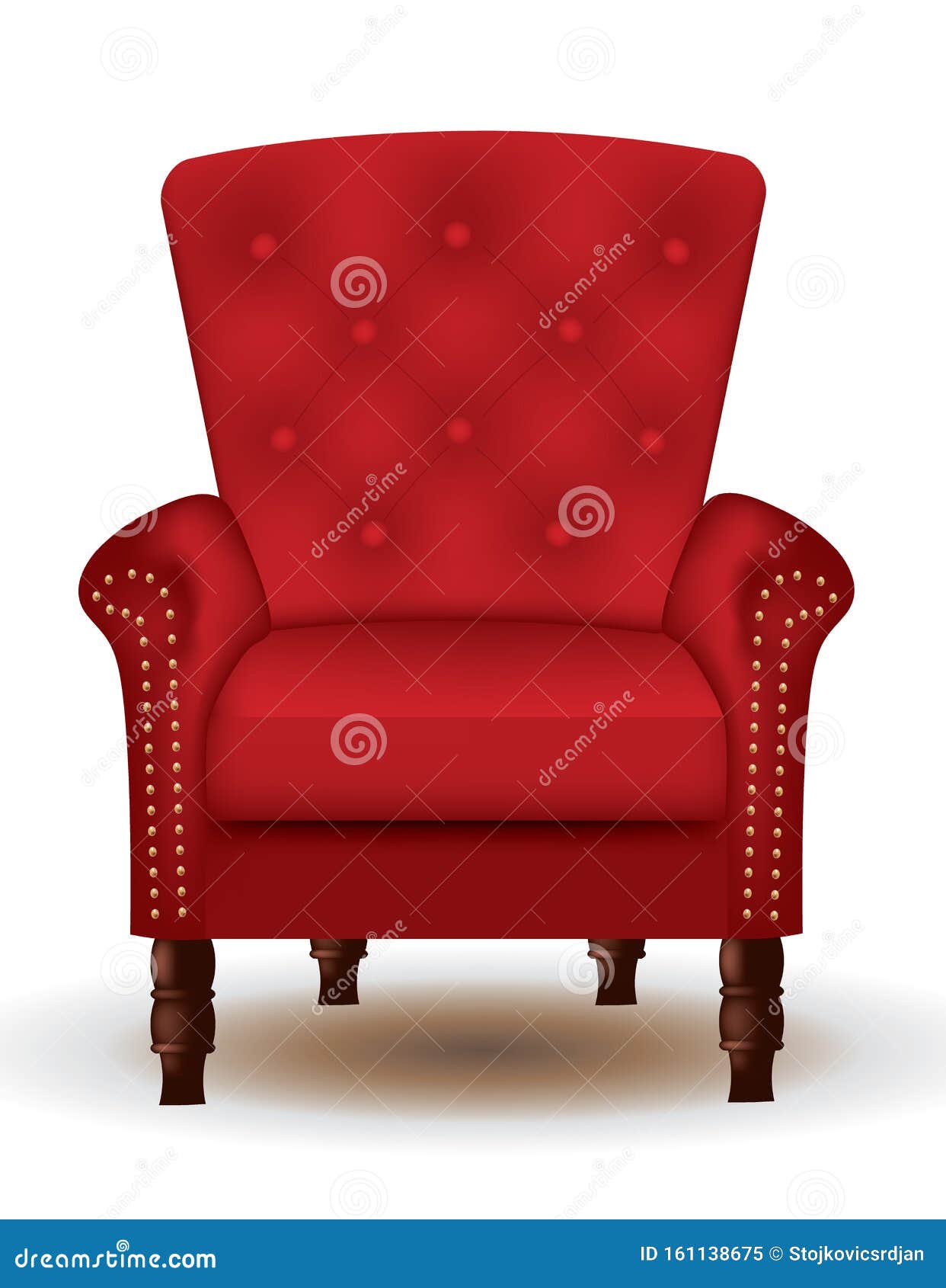 Royal red chair stock vector. Illustration of vector - 161138675