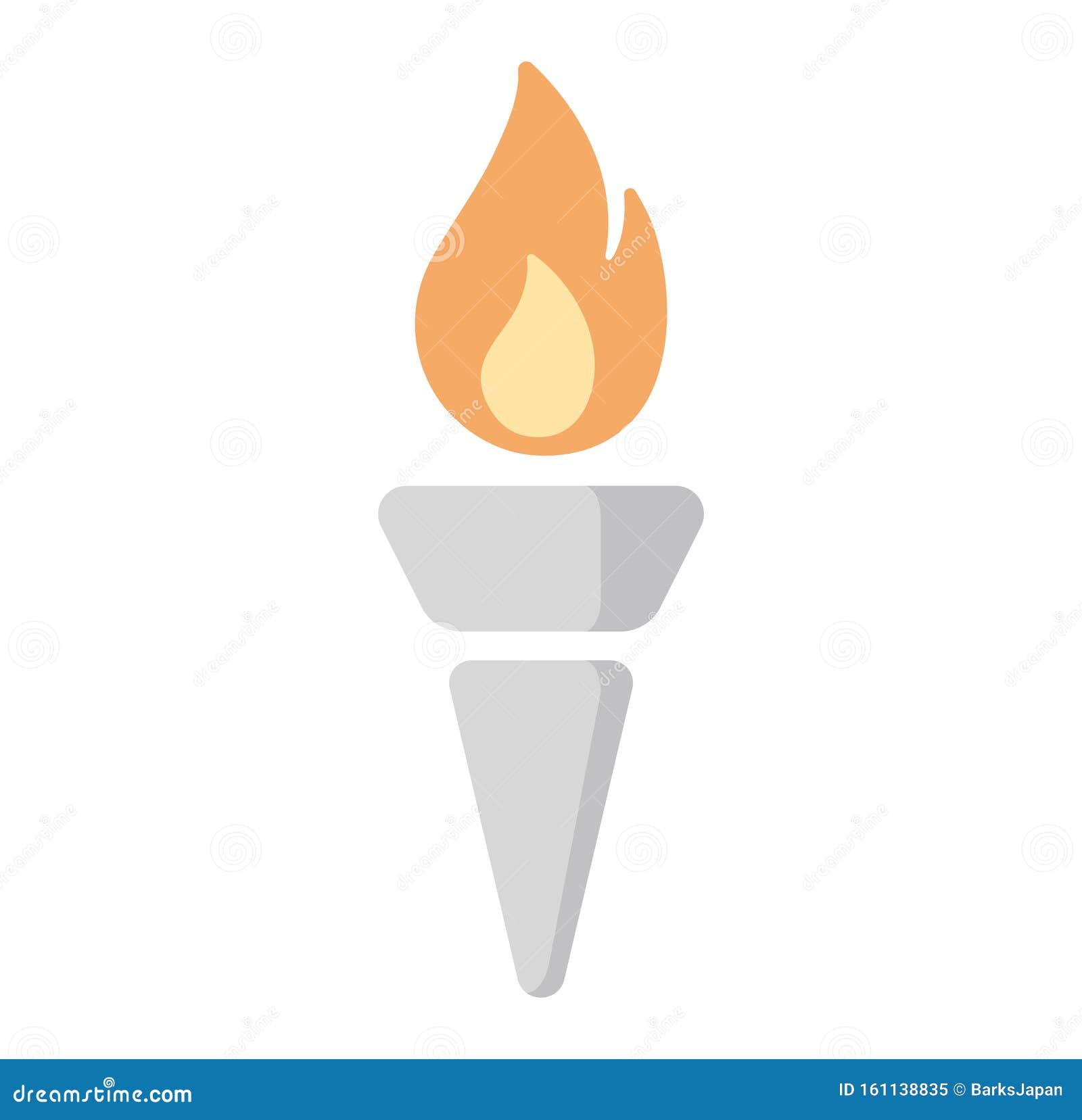 Torch Flame, Sacred Fire Icon Stock Vector - Illustration of champion ...