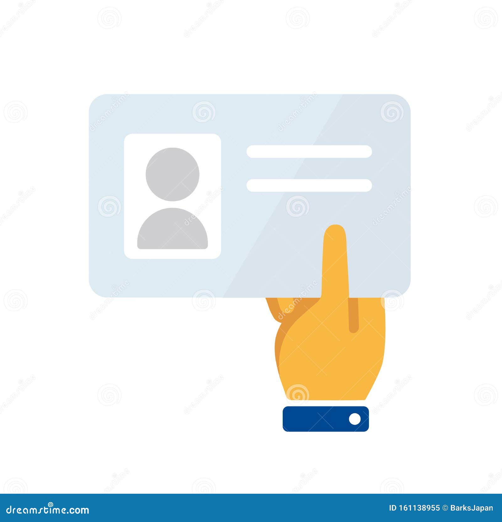 Show ID Card / Submit Identification Card Icon Stock Vector ...