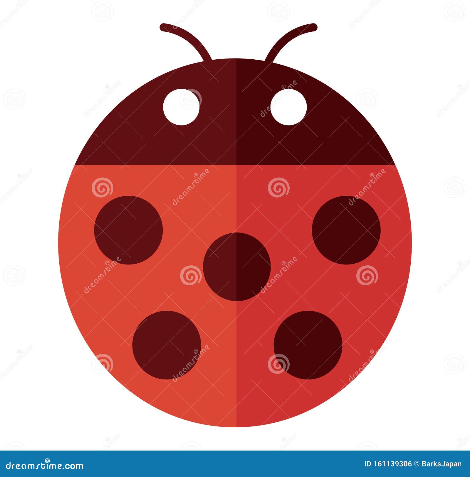Ladybug / ladybird icon stock vector. Illustration of isolated - 161139306