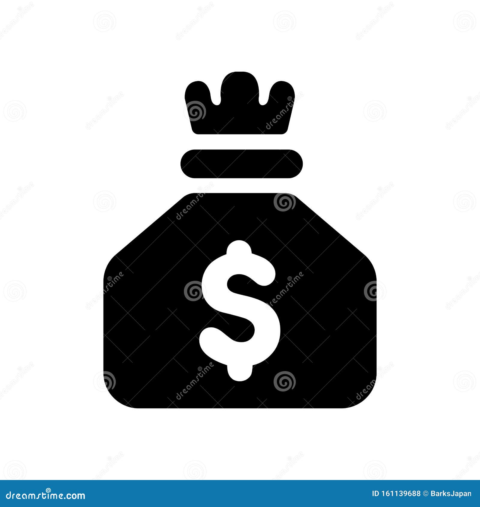 Dollar Bag Icon / US Dollar Mark Stock Vector - Illustration of color ...