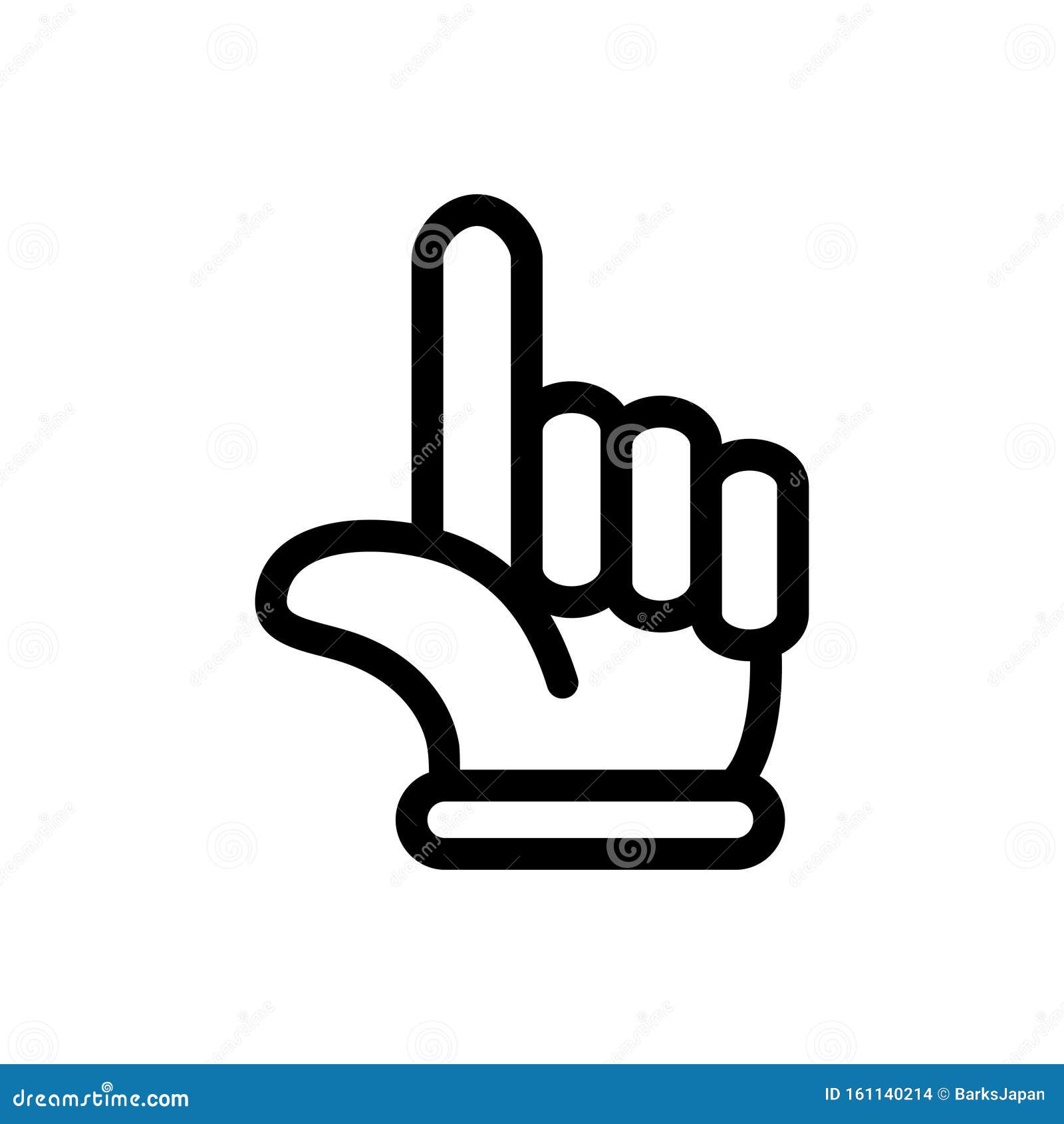 Finger pointer icon stock vector. Illustration of icon - 161140214