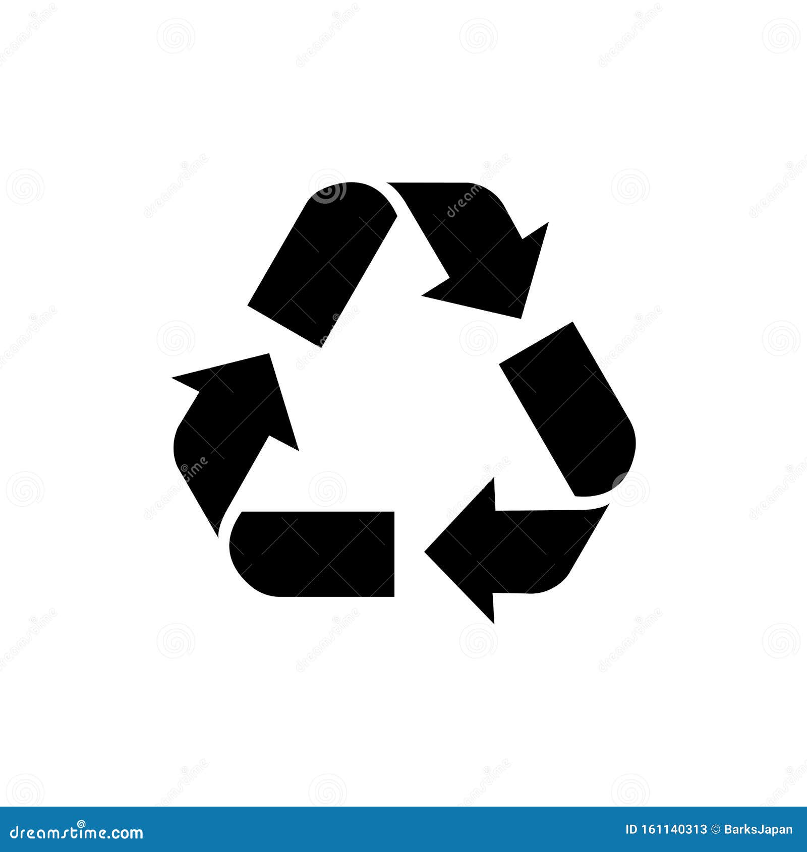 Recycle mark icon stock vector. Illustration of business - 161140313