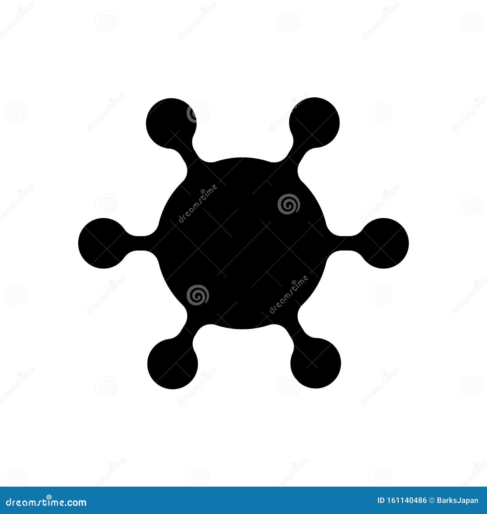 Virus / bacteria icon stock vector. Illustration of icon - 161140486