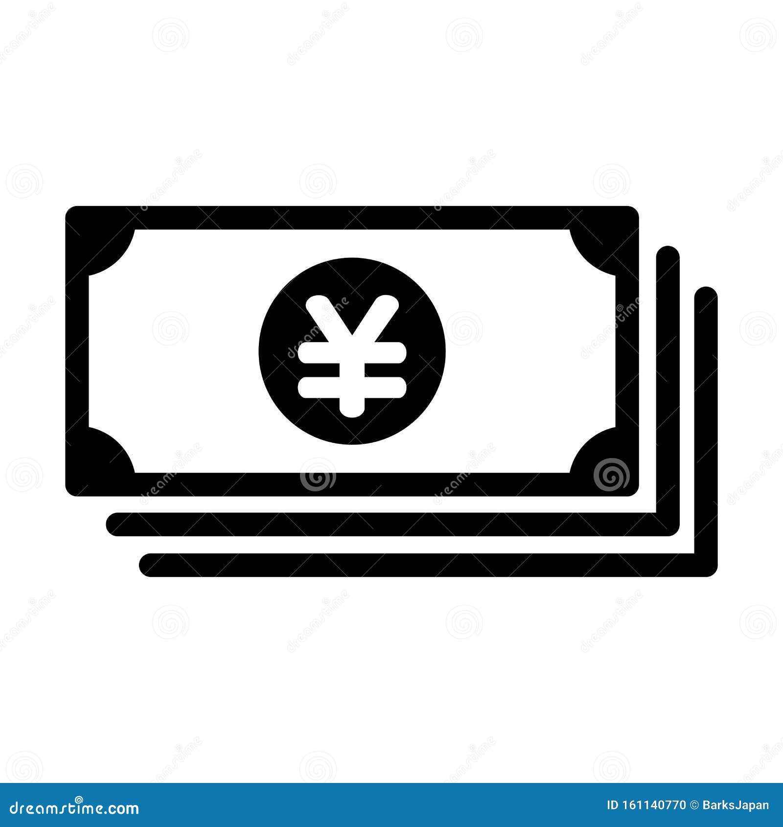 Bill, Money, Exchange, Cash Icon / JPY, Japanese Yen Stock Vector ...