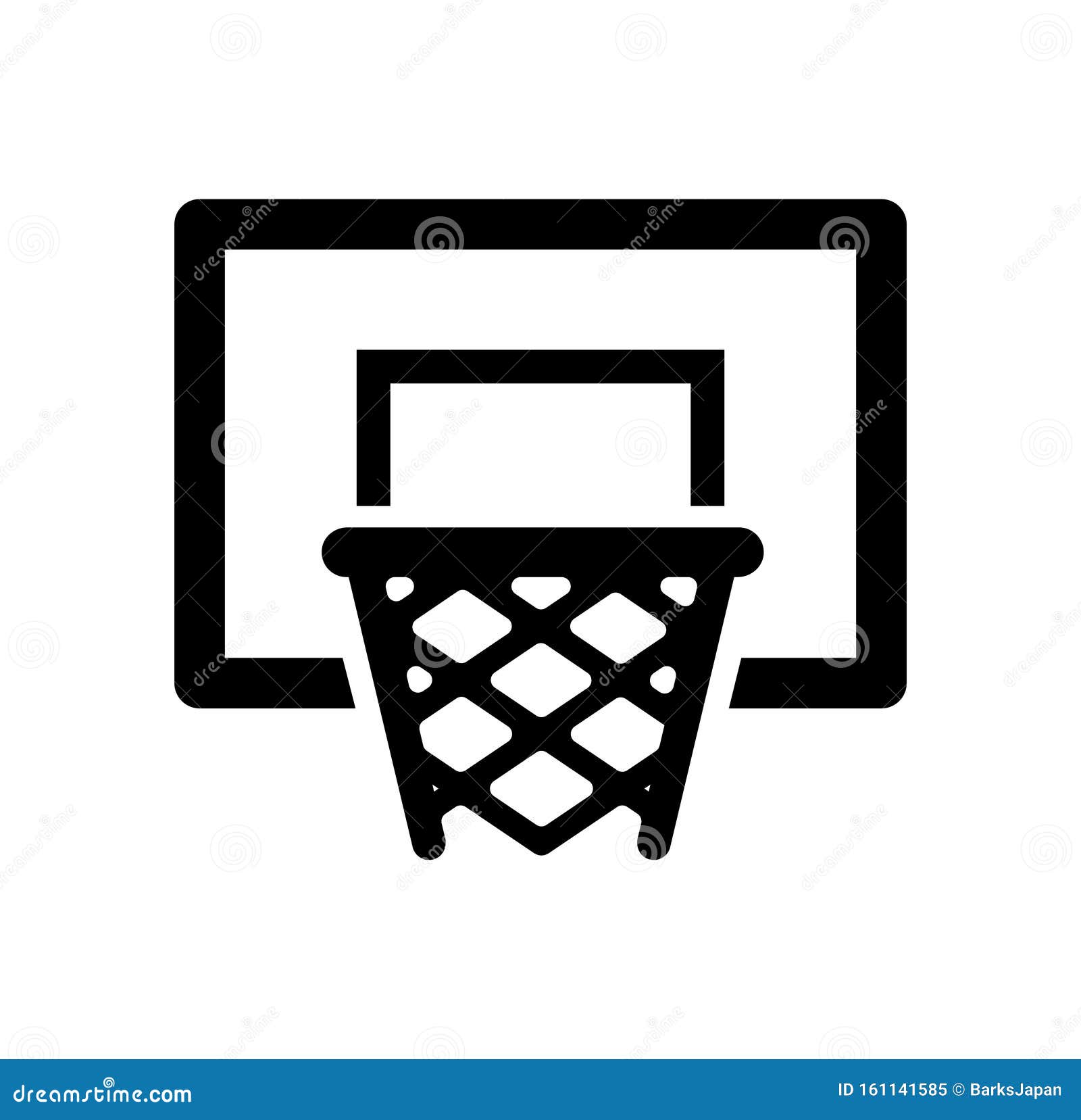 Basketball goal icon stock vector. Illustration of element - 161141585