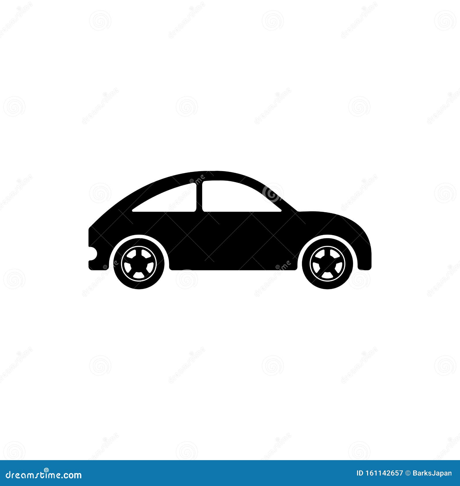 Car icon /side view stock vector. Illustration of shape - 161142657