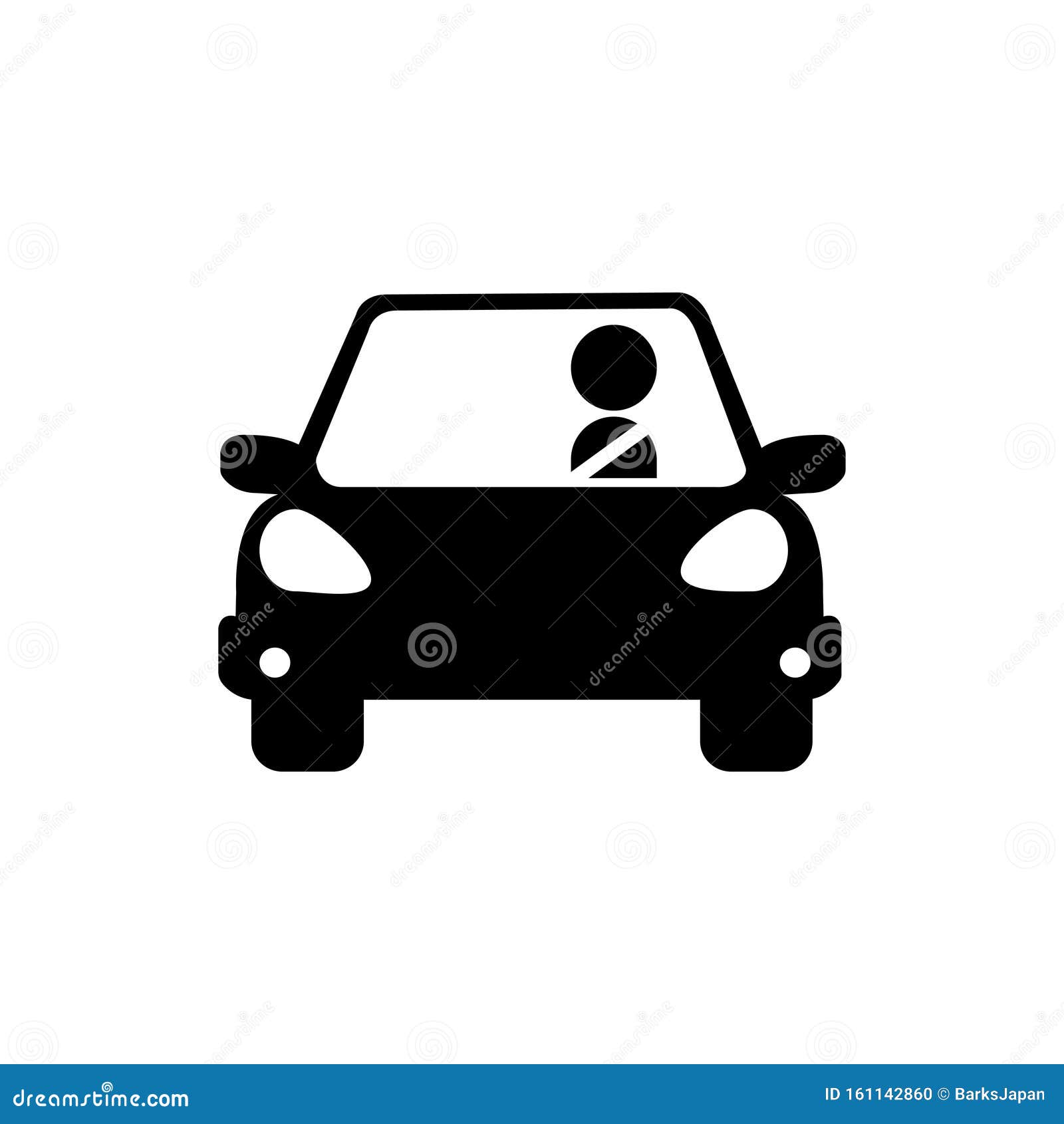 Car icon / with driver stock vector. Illustration of modern - 161142860