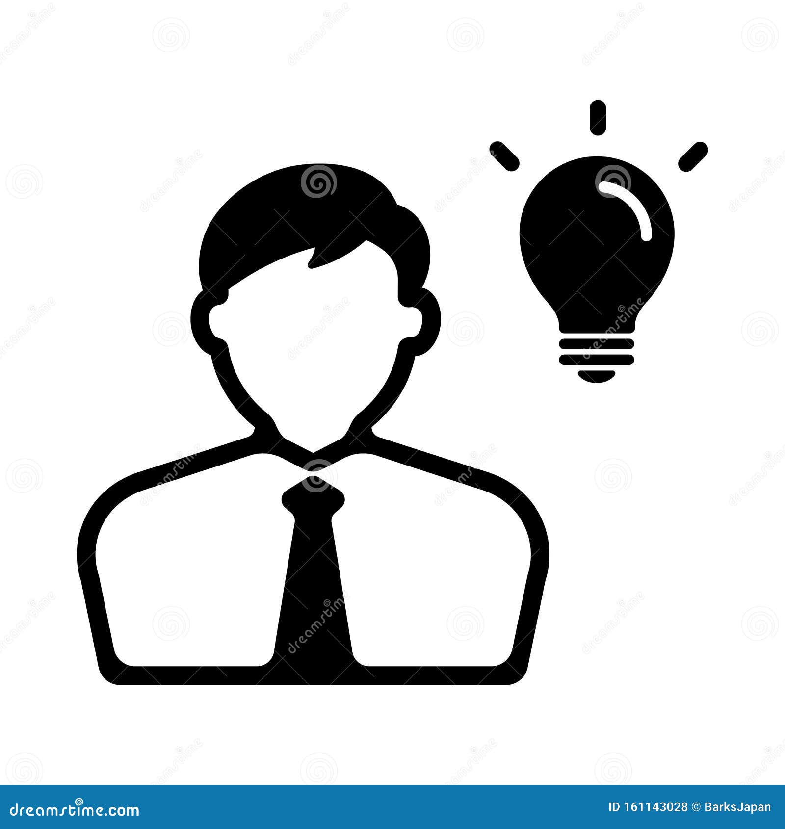 Business Man with Idea / Inspiration Icon Stock Vector - Illustration ...