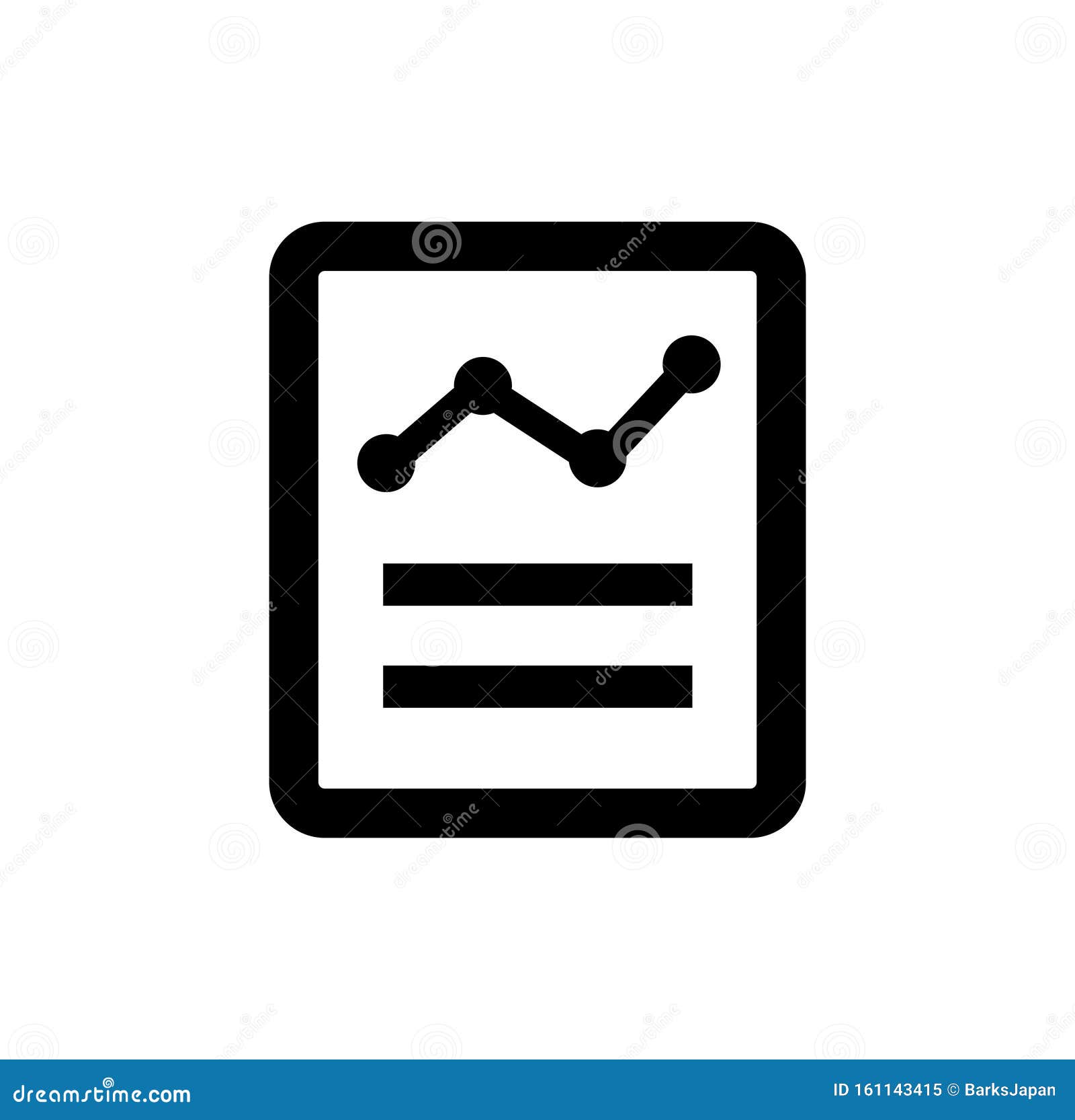 Document / Report / Statistics Icon Stock Vector - Illustration of ...
