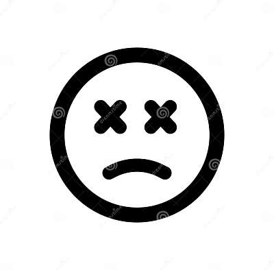 Sad, unhappy face icon stock vector. Illustration of vector - 161143567