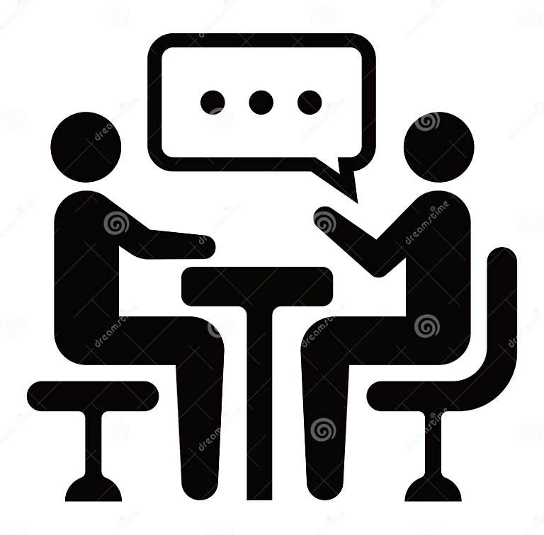 Meeting, Discussion, Conversation Icon Stock Vector - Illustration of ...