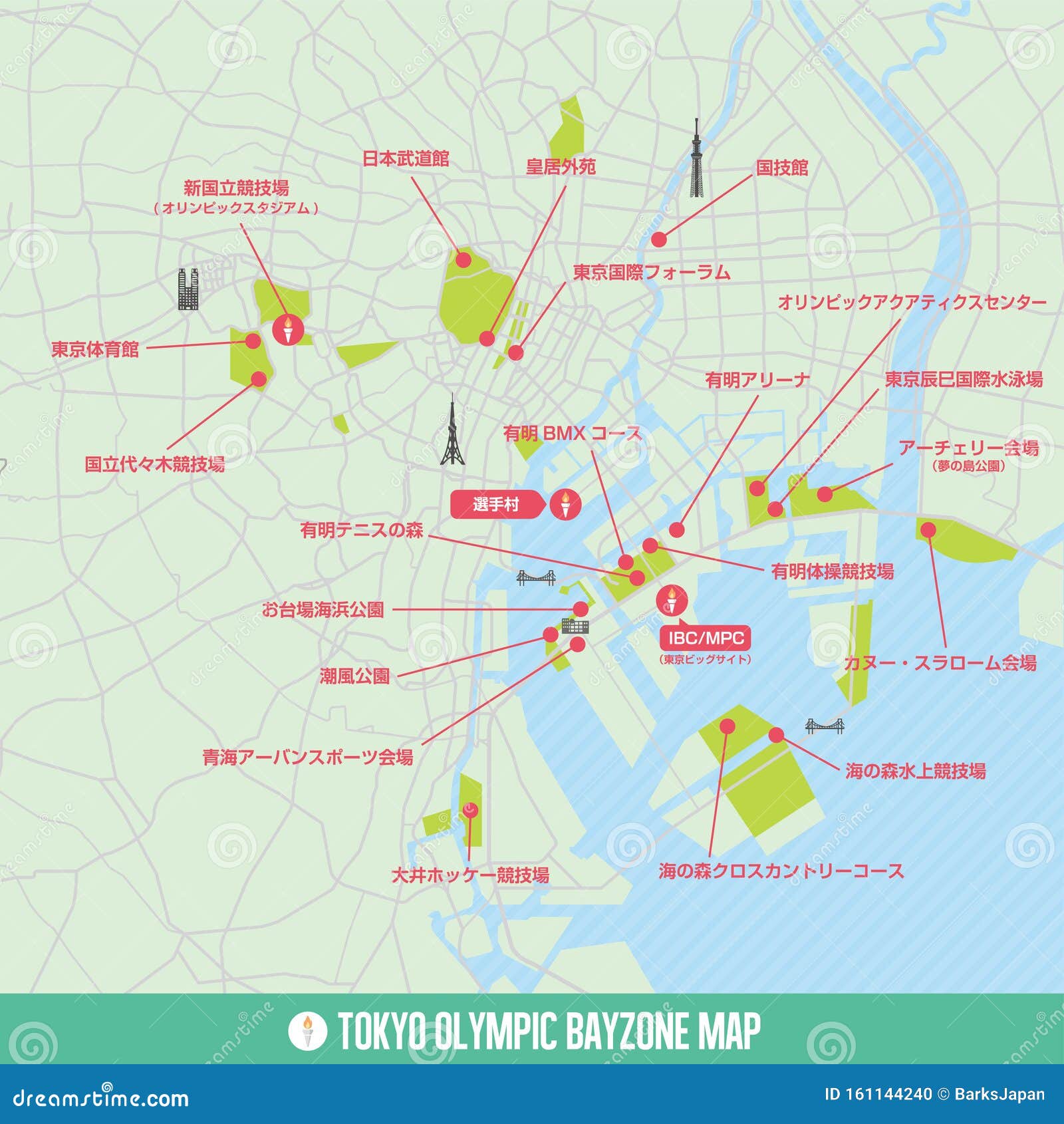 Tokyo Metropolitan Area Competition Location Map / Japanese Stock ...