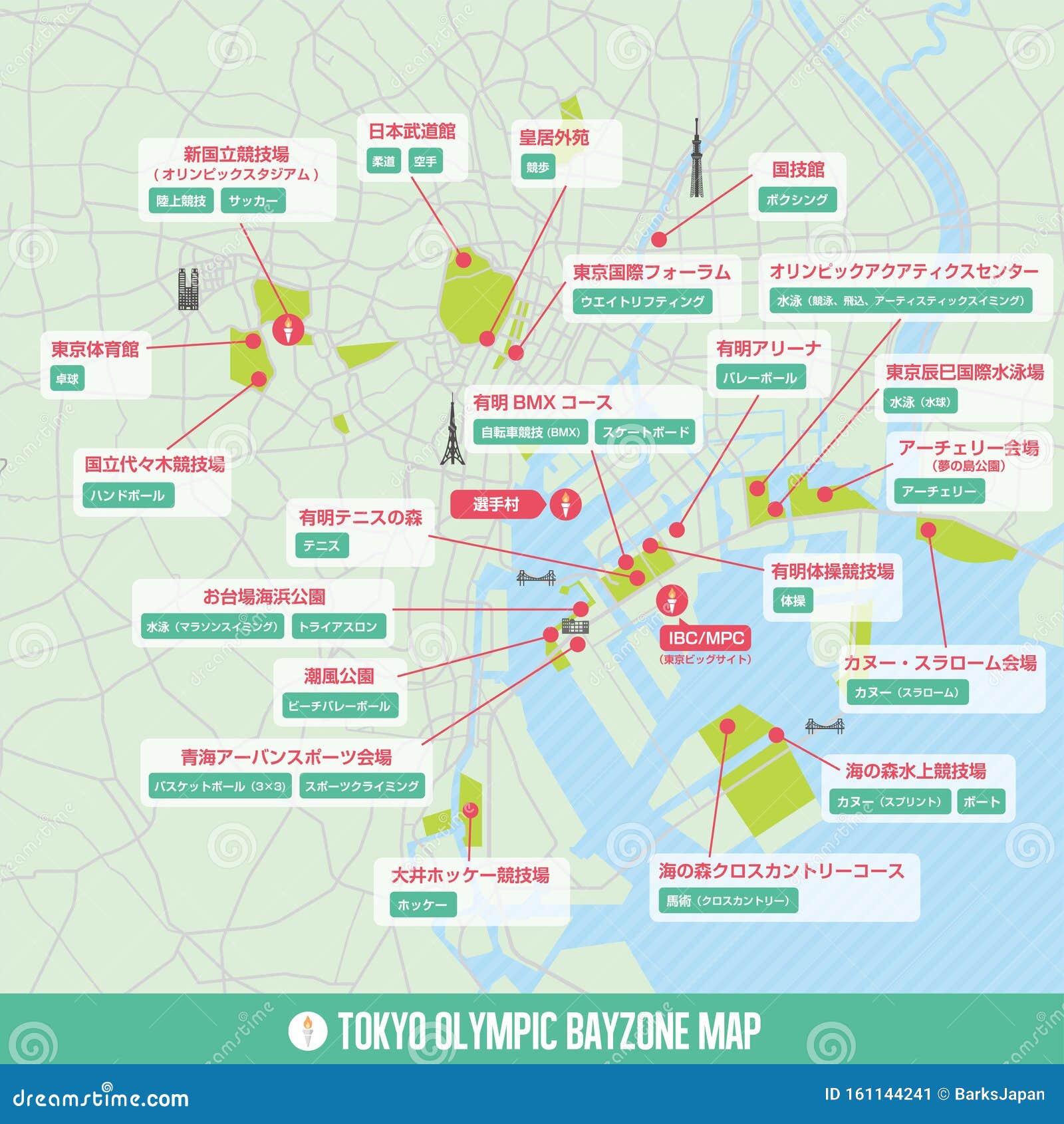 Tokyo Metropolitan Area Competition Location Map / Japanese Stock ...