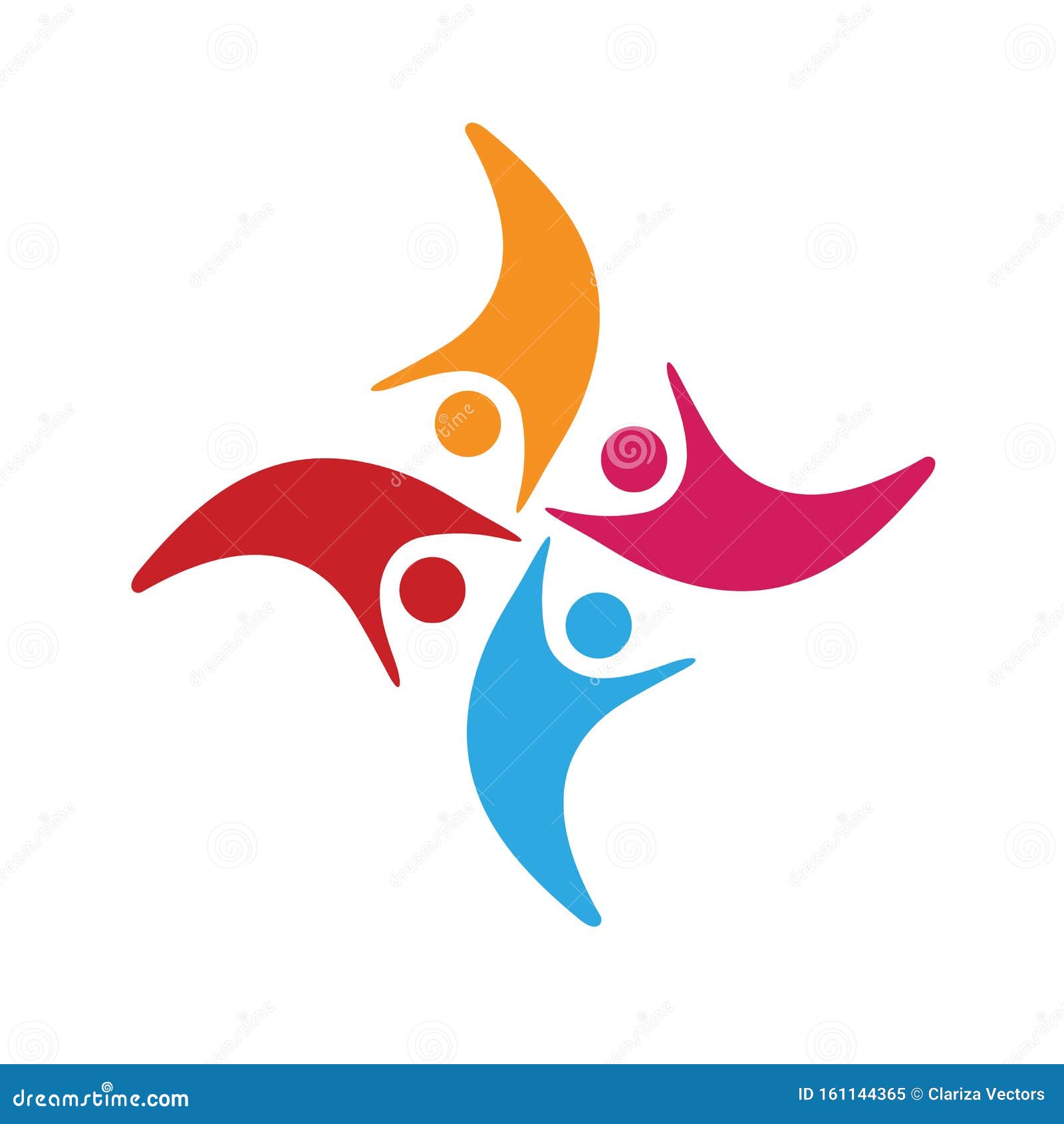 Teamwork Love People Together Vector Symbol. Stock Vector ...