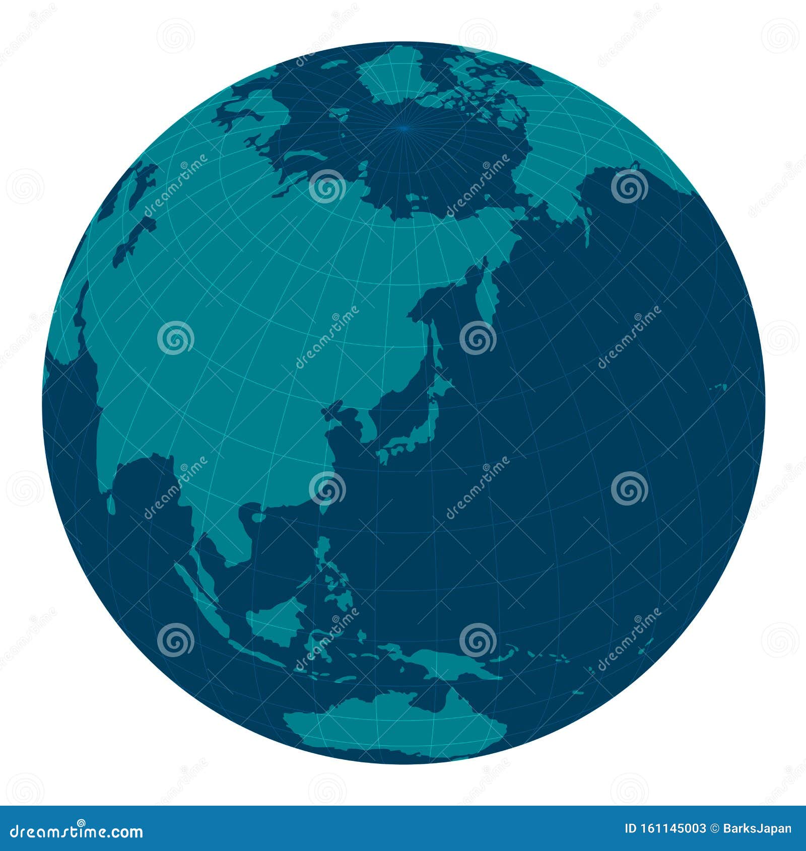 World Map Illustration / Globe , Sphere Stock Vector - Illustration of ...