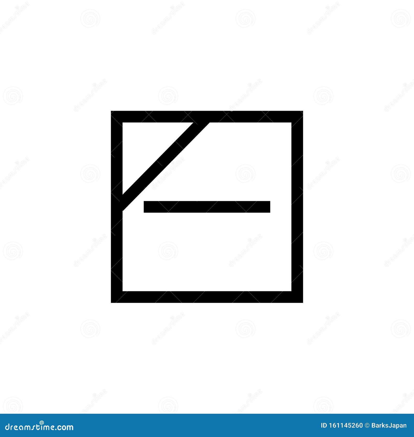 Laundry Symbol Icon / Dry Flat in Shade Stock Vector - Illustration of ...