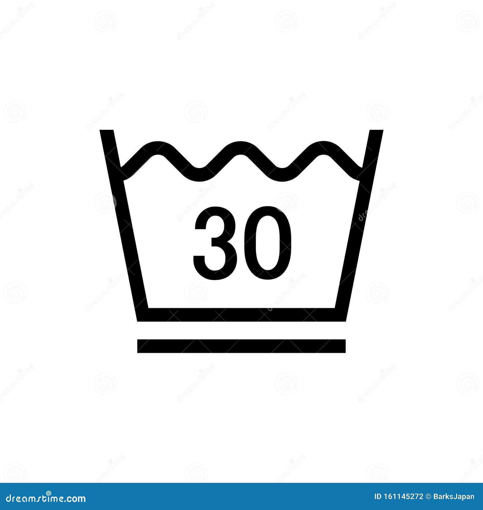 Laundry Symbol Icon / Machine Wash Cold / Permanent Press Stock Vector ...