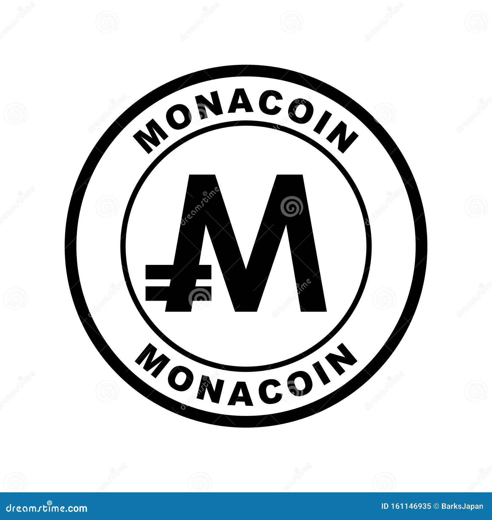 Crypto Currency Coin Icon / Monacoin Stock Vector - Illustration of ...