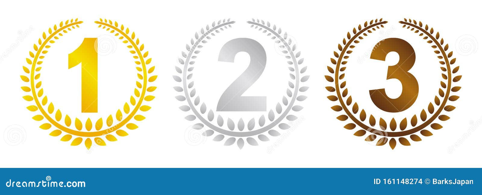 Wreath Frame Ranking Illustration Set Stock Vector - Illustration of ...