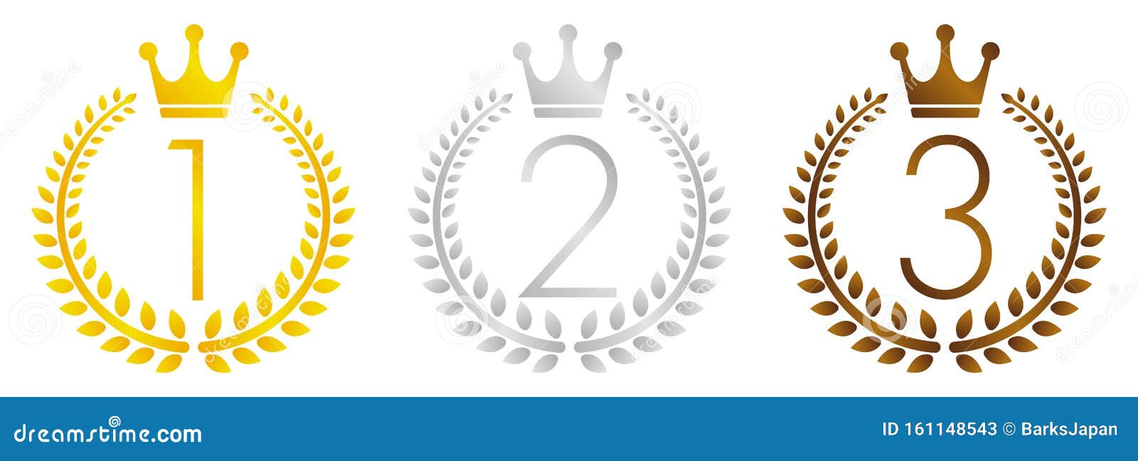 Wreath Frame Ranking Illustration Set Stock Vector - Illustration of ...