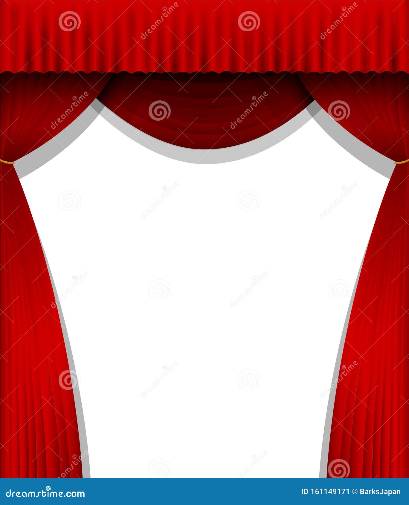 Red Curtain Frame Illustration /portrait Stock Vector - Illustration of ...