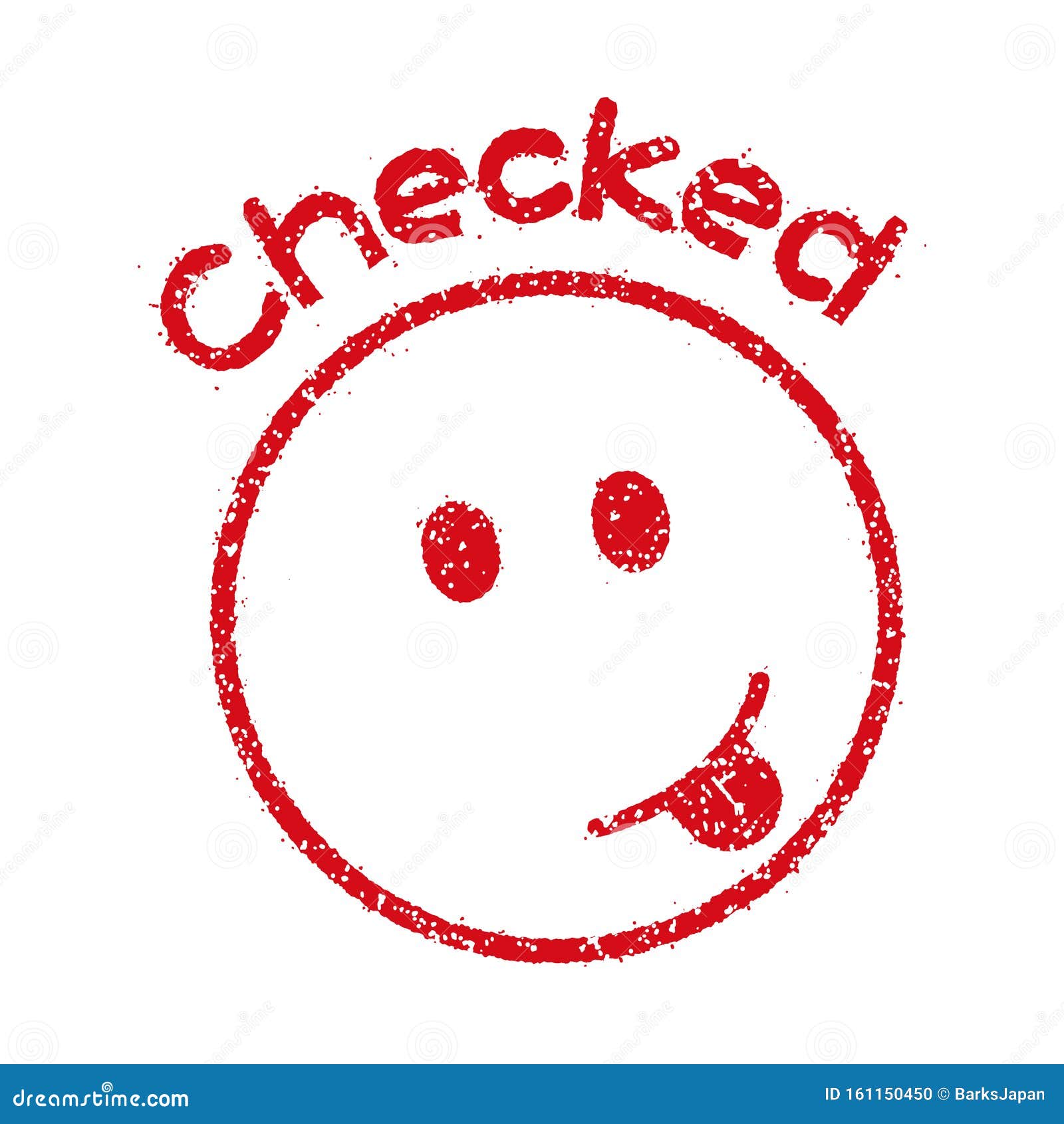 Emoticons , Face Stamp Icon / Checked Stock Vector - Illustration of ...