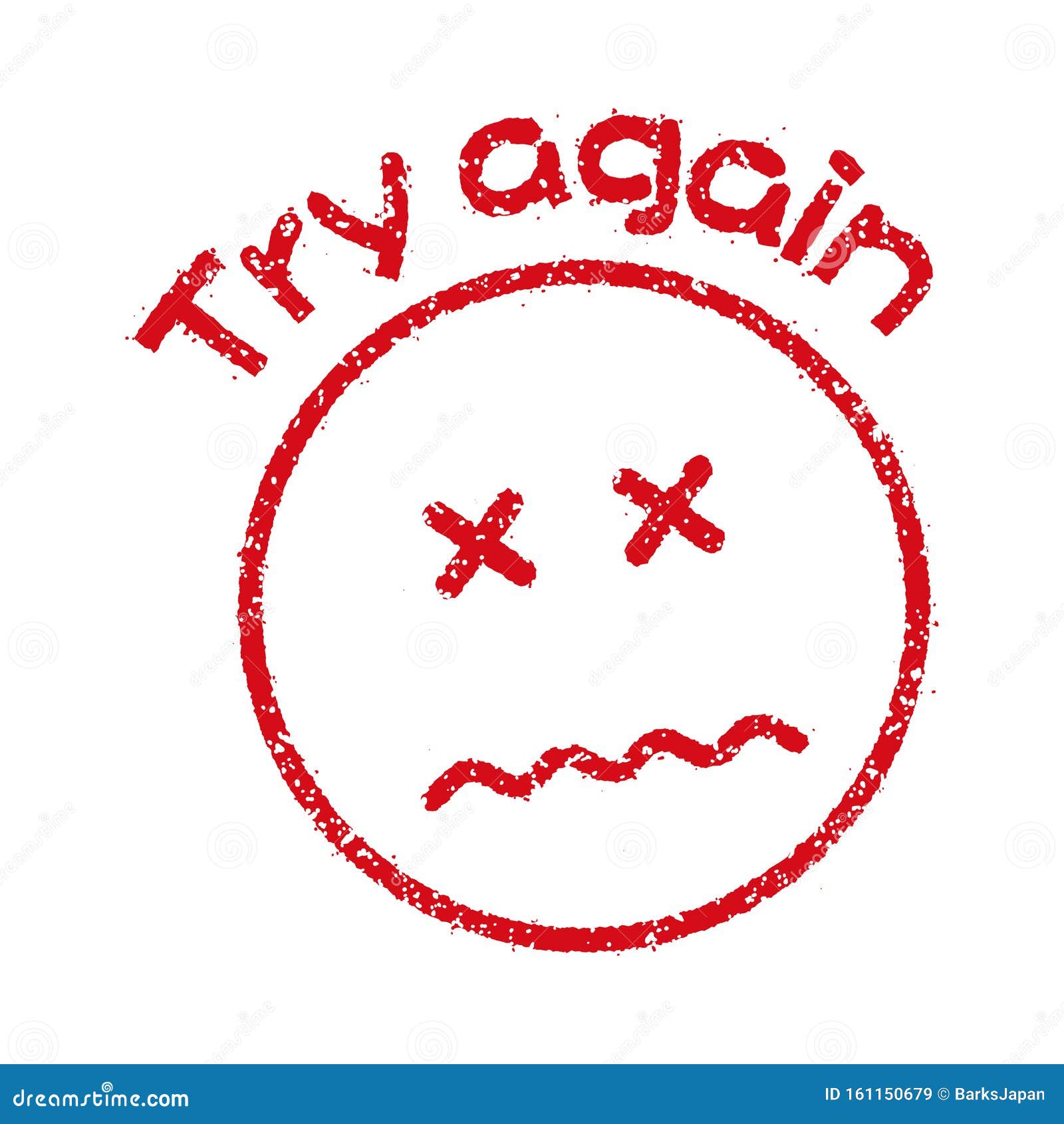 Emoticons , Face Stamp Icon / Try Again Stock Vector - Illustration of ...